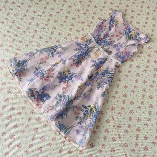 TOCCA - 新品 トッカ ワンピース 花刺繍 ドレス 黒 ピンク花 TOCCA - 新品 トッカ ワンピース 花刺繍 ドレス 黒 ピンク花
