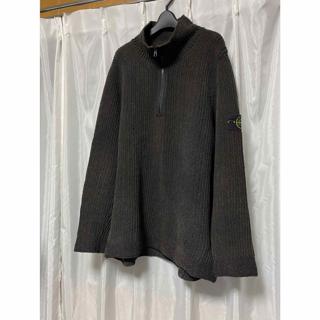 STONE ISLAND - STONE ISLAND 02aw ハーフジップニット ブラウン STONE ISLAND - STONE ISLAND 02aw ハーフジップニット ブラウン