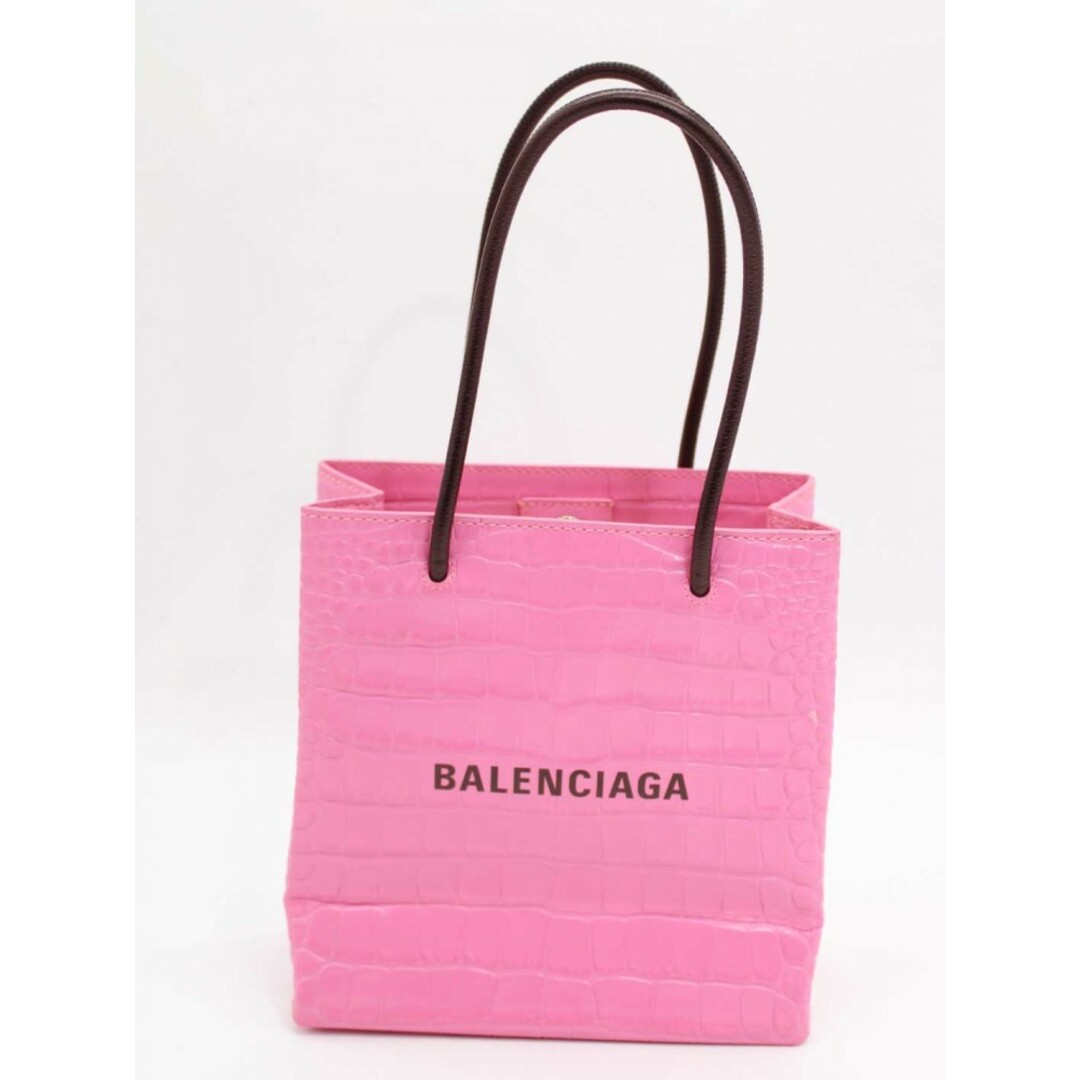 BALENCIAGA - バレンシアガ クロコ型押しショッピングバッグ BALENCIAGA - バレンシアガ クロコ型押しショッピングバッグ