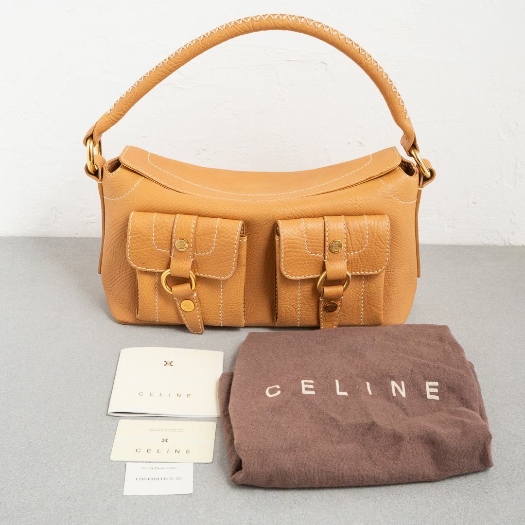 CELINE - セリーヌ ヴィンテージ ショルダーバッグ ブラウン CELINE - セリーヌ ヴィンテージ ショルダーバッグ ブラウン