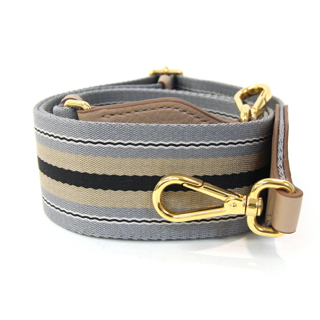PRADA - プラダ ショルダーストラップ ベージュ グレー レザーの PRADA - プラダ ショルダーストラップ ベージュ グレー レザーの