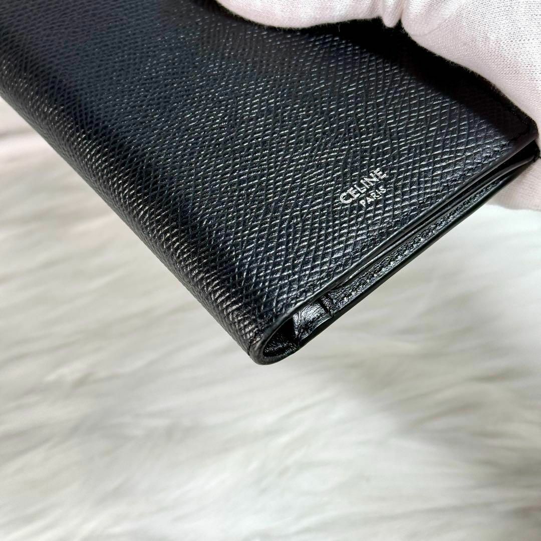 CELINE - 美品 CELINE 長財布 ブラック レザー 二つ折り CELINE - 美品 CELINE 長財布 ブラック レザー 二つ折り