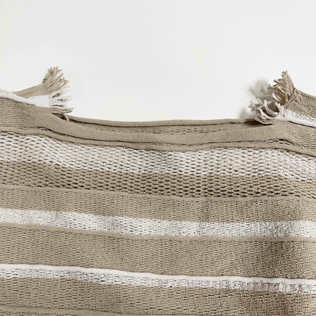 ISSEY MIYAKE - ISSEY MIYAKE A-poc メッシュ フリンジ ボーダー ISSEY MIYAKE - ISSEY MIYAKE A-poc メッシュ フリンジ ボーダー