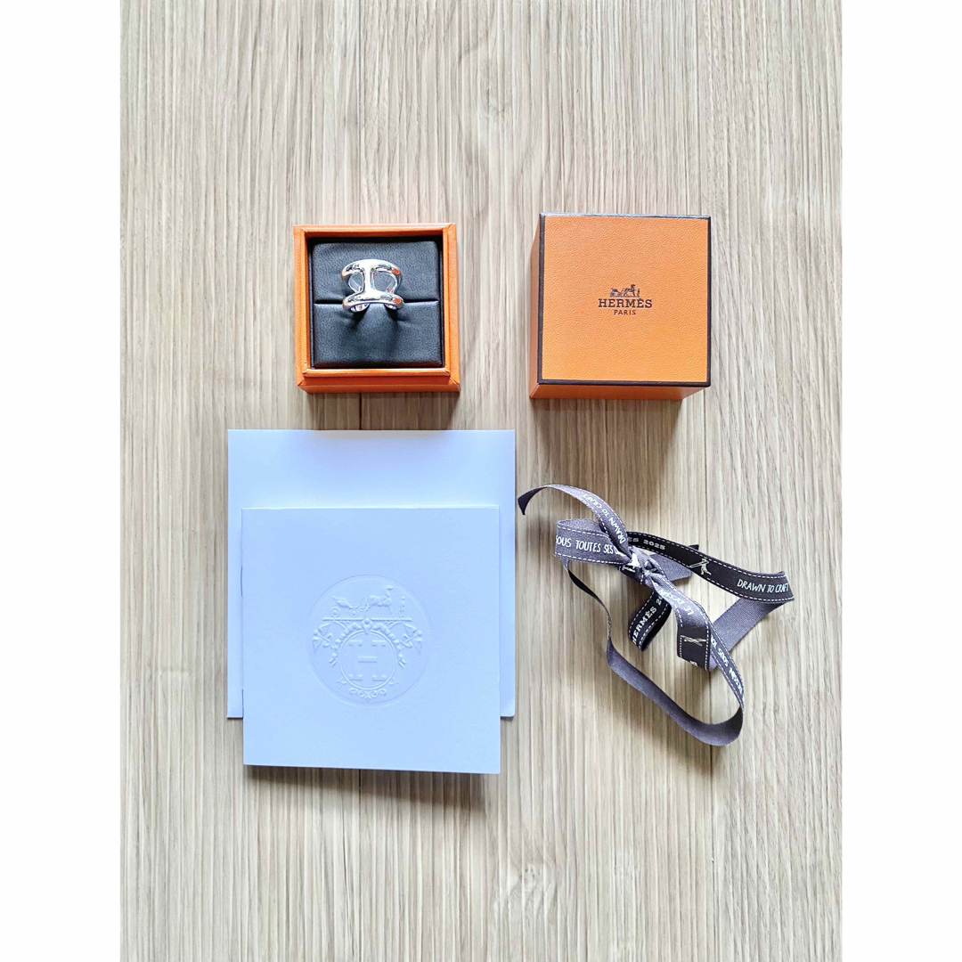 HERMES - HERMES エルメス オスモズ リング シルバー 925 指輪 HERMES - HERMES エルメス オスモズ リング シルバー 925 指輪