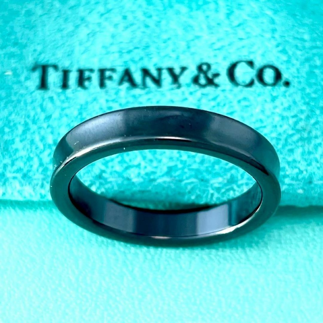 Tiffany & Co. - ティファニー 美品 ナロー リング ブラック Tiffany & Co. - ティファニー 美品 ナロー リング ブラック