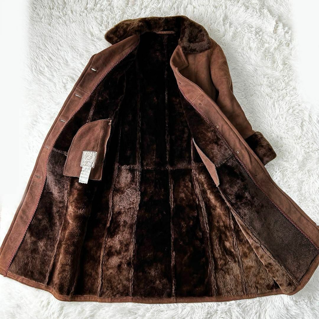 LOEWE - ◎vintage◎ LOEWE リアルシープムートン ロングコート LOEWE - ◎vintage◎ LOEWE リアルシープムートン ロングコート