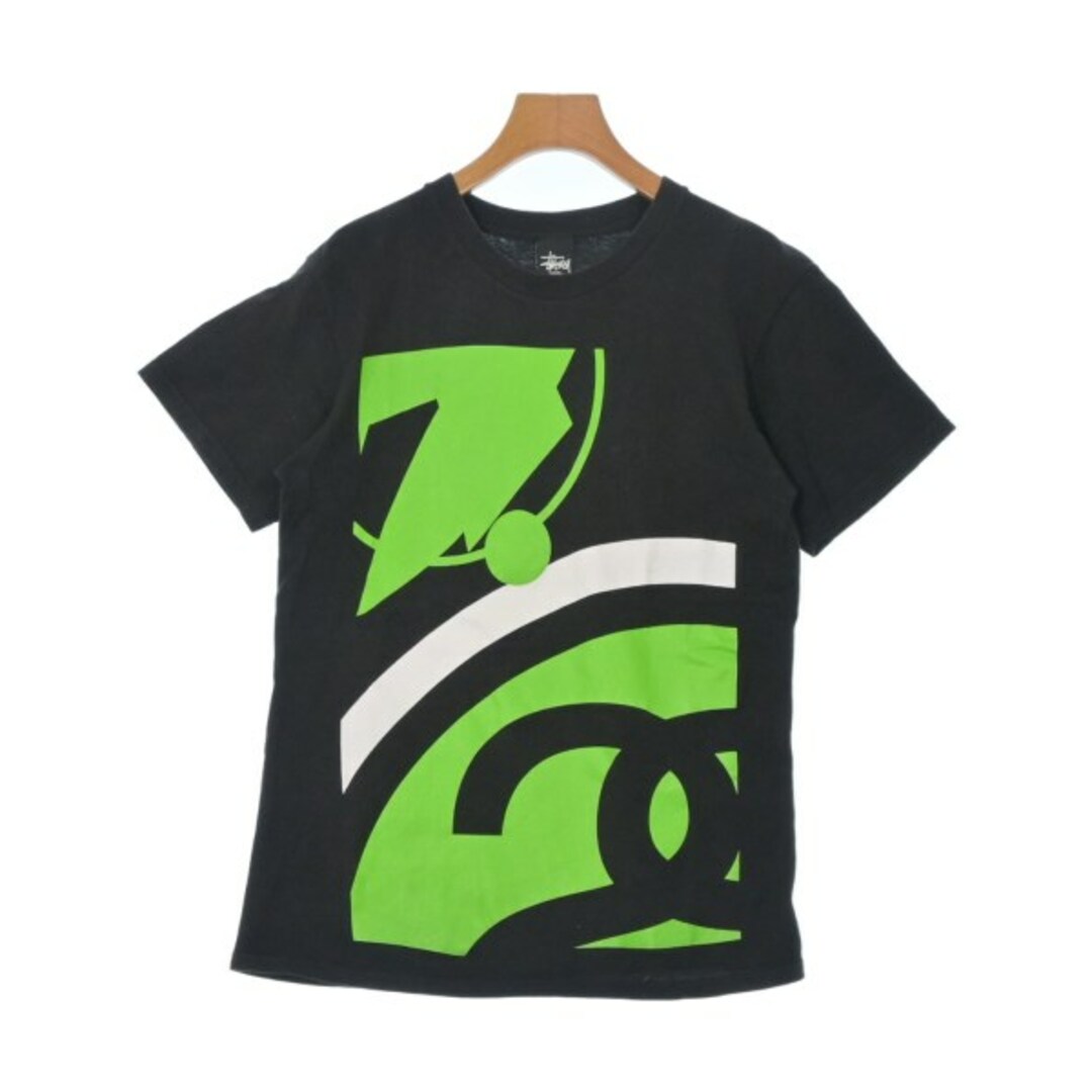 STUSSY - STUSSY ステューシー Tシャツ・カットソー S 黒x黄緑x STUSSY - STUSSY ステューシー Tシャツ・カットソー S 黒x黄緑x