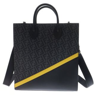 FENDI - FENDI フェンディ ズッカ総柄2wayハンドバッグ グレー FENDI - FENDI フェンディ ズッカ総柄2wayハンドバッグ グレー