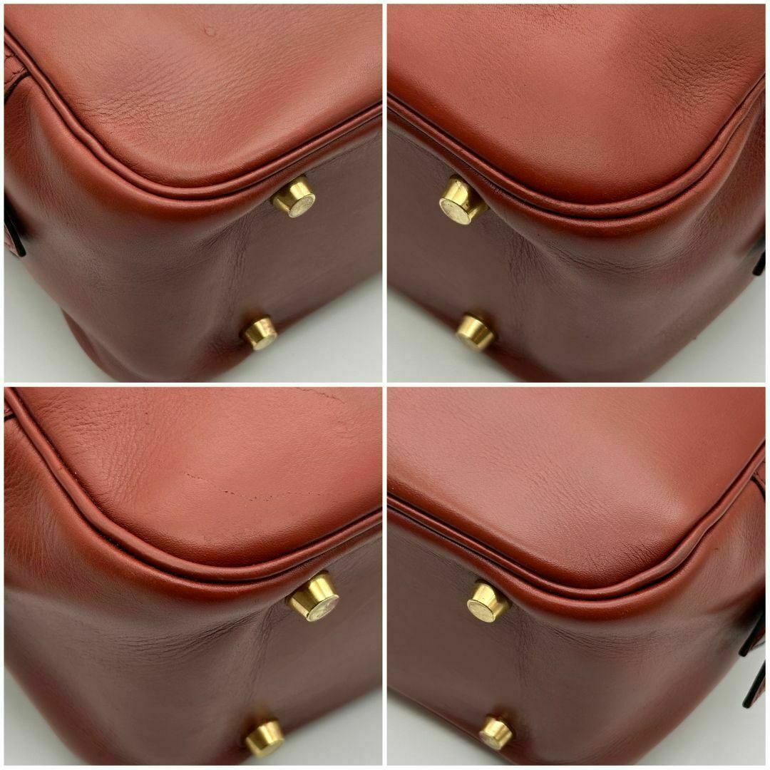 HERMES - 【美品】HERMES エルメス プリュム ハンドバッグ 赤 HERMES - 【美品】HERMES エルメス プリュム ハンドバッグ 赤