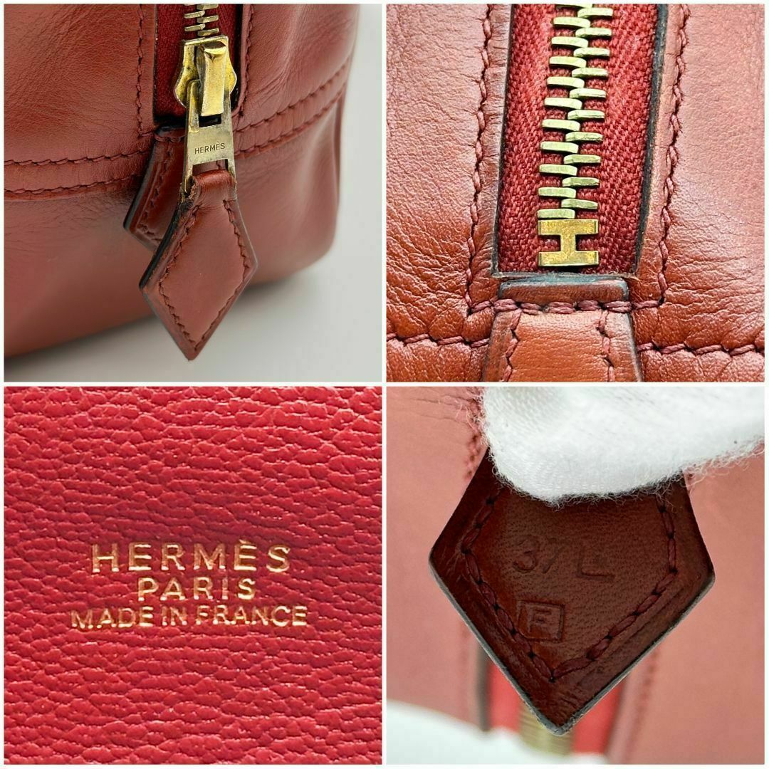 HERMES - 【美品】HERMES エルメス プリュム ハンドバッグ 赤 HERMES - 【美品】HERMES エルメス プリュム ハンドバッグ 赤