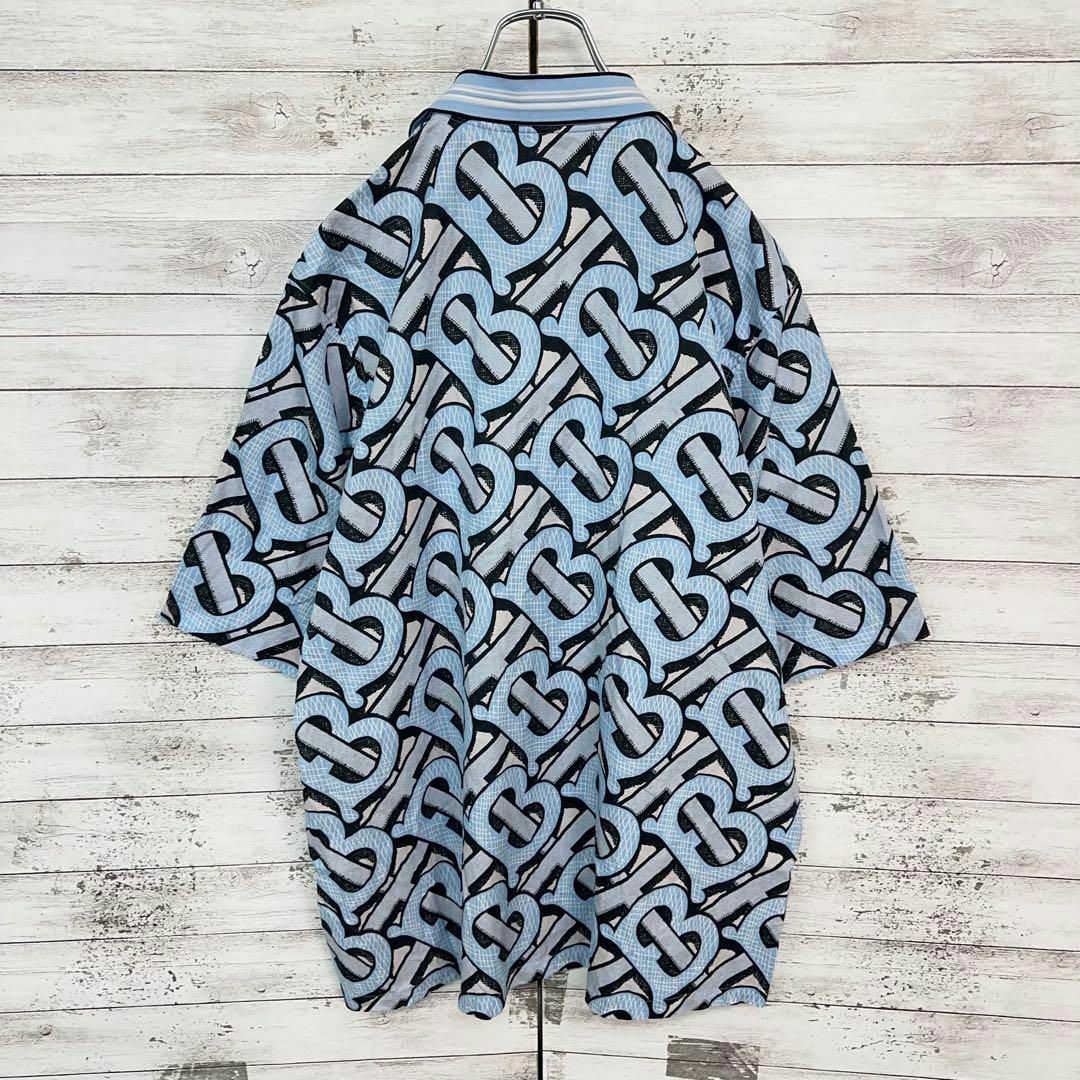 BURBERRY - 10696【美品・XLサイズ】バーバリー☆BTロゴ総柄 BURBERRY - 10696【美品・XLサイズ】バーバリー☆BTロゴ総柄