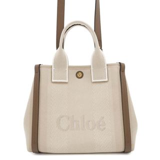 Chloe - 極美品 Chloe woody ミディアムトートバッグ キャンバス Chloe - 極美品 Chloe woody ミディアムトートバッグ キャンバス