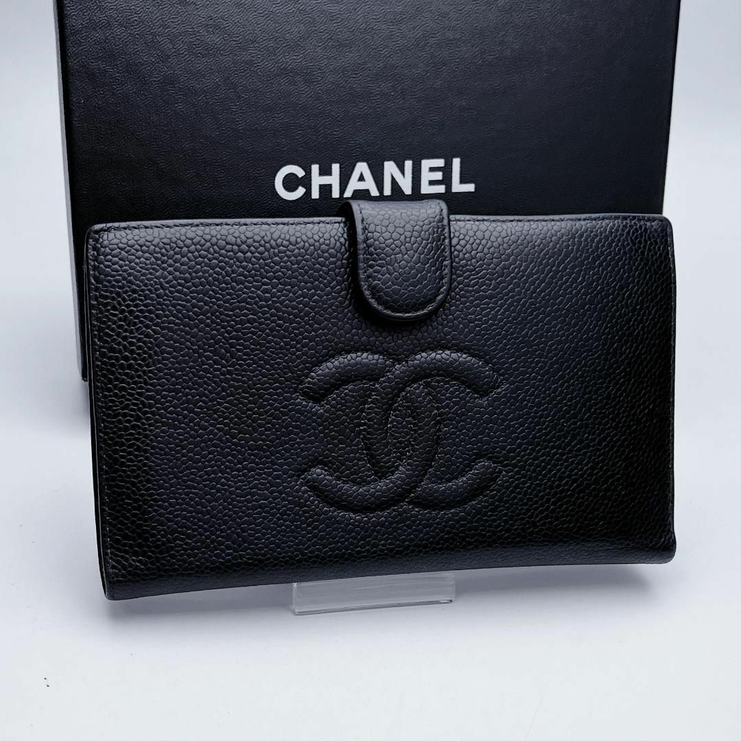 CHANEL - 本日限り!新品未使用 シャネル キャビアスキン がま口 CHANEL - 本日限り!新品未使用 シャネル キャビアスキン がま口