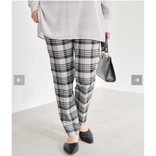 IENA - 完売品 オーガニックウールチェックソフトバギーパンツの IENA - 完売品 オーガニックウールチェックソフトバギーパンツの