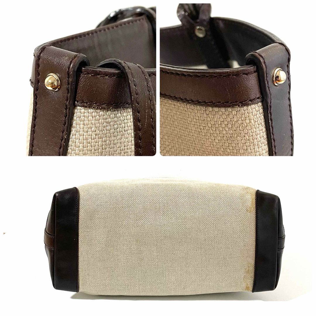 GUCCI - 【良品】GUCCI グッチ トートバッグ キャンバス×レザー GUCCI - 【良品】GUCCI グッチ トートバッグ キャンバス×レザー