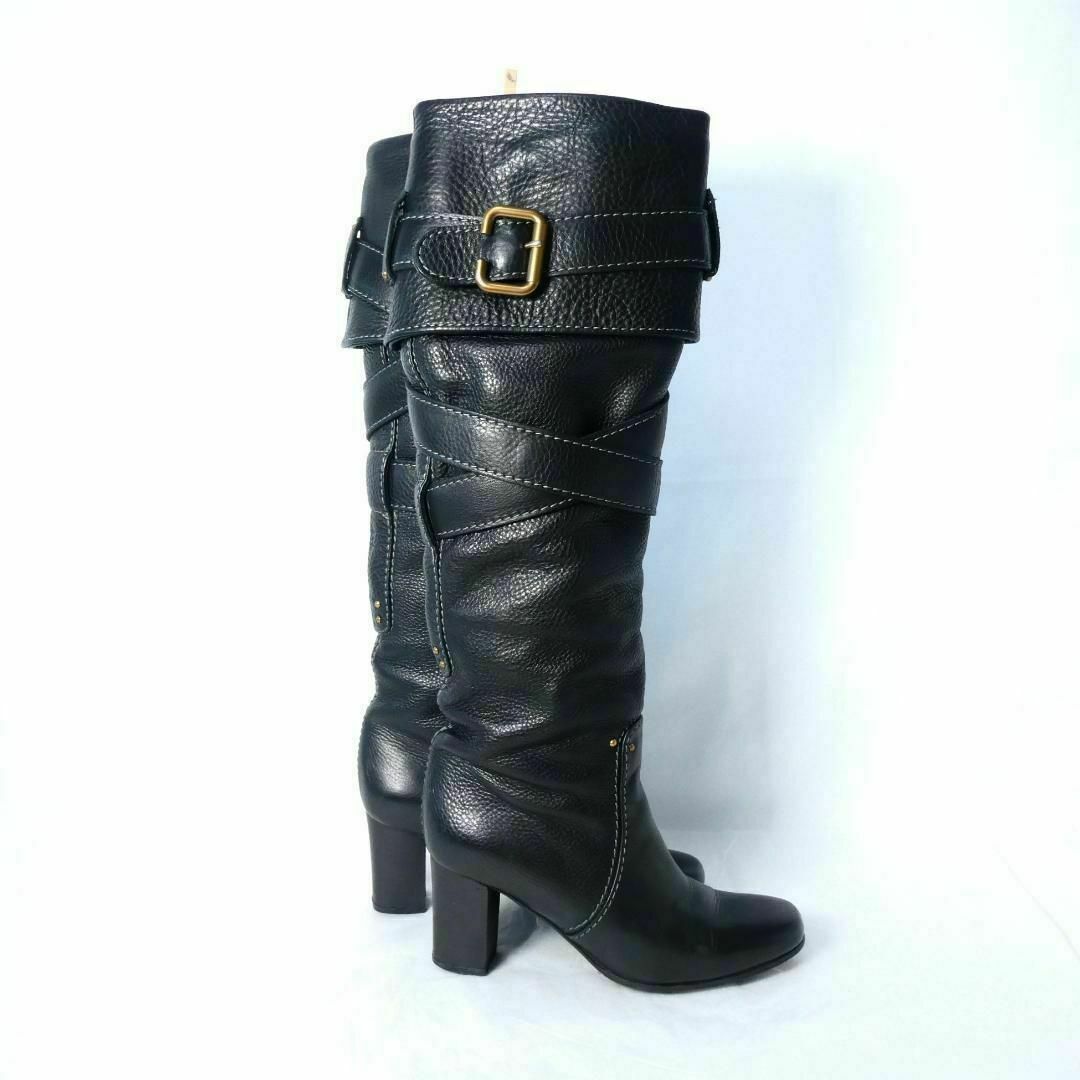 Chloe - 美品 Chloe レザー ベルト ハイヒール ラウンドトゥ Chloe - 美品 Chloe レザー ベルト ハイヒール ラウンドトゥ