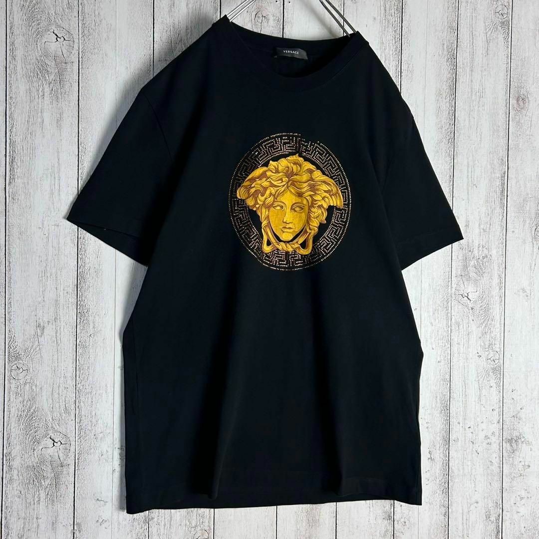 希少XLサイズ】ヴェルサーチ☆センターロゴ入りTシャツ 希少XLサイズ】ヴェルサーチ☆センターロゴ入りTシャツ