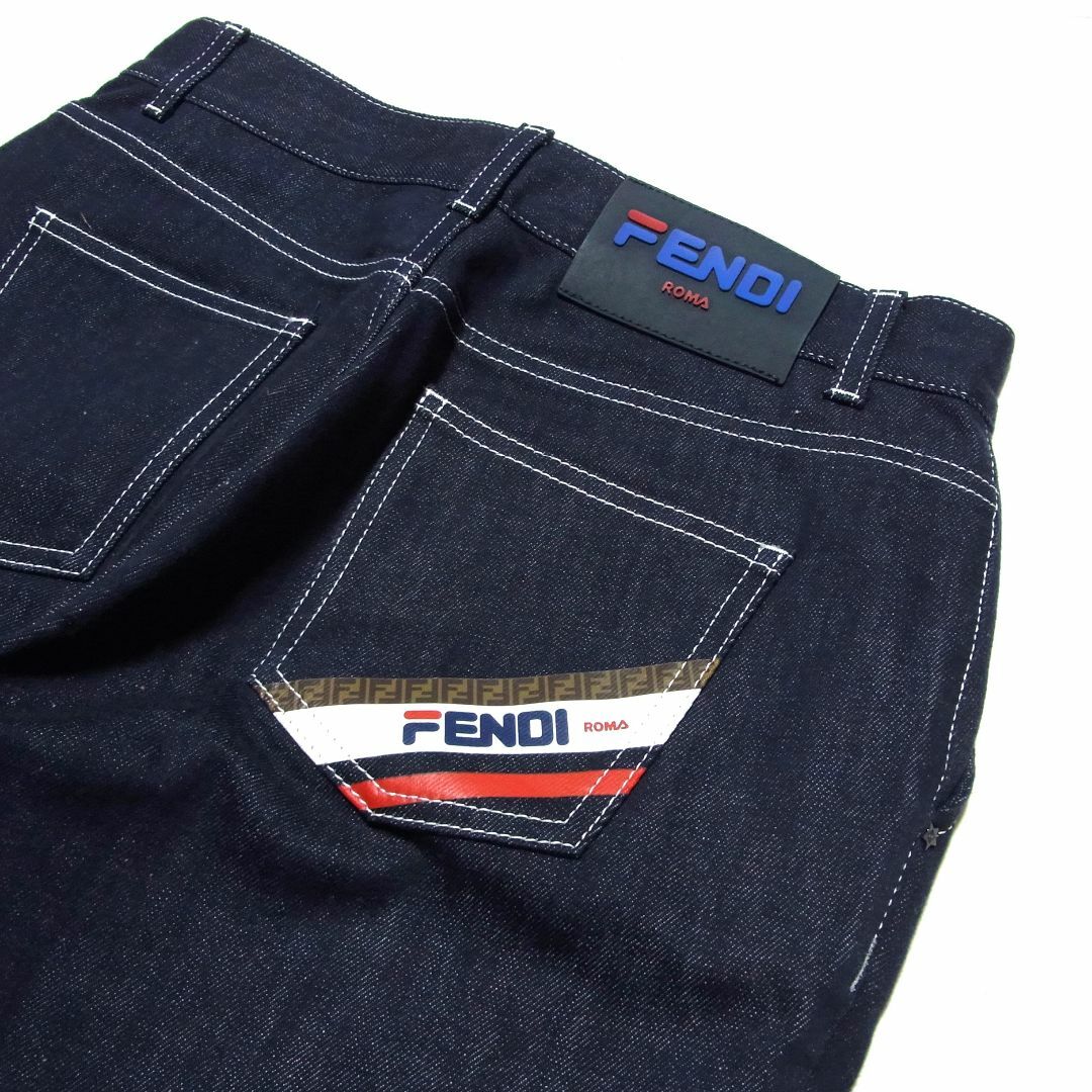 FENDI - FENDI x FILA スキニー デニム パンツ 42 フェンディ FENDI - FENDI x FILA スキニー デニム パンツ 42 フェンディ