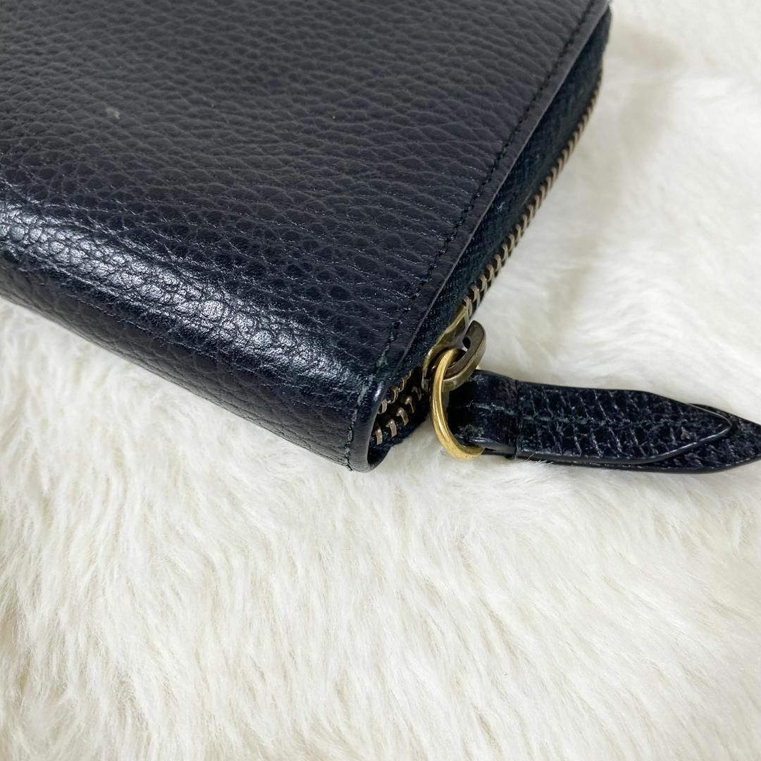 GUCCI - 美品 Gucci GG マーモント 長財布 ラウンド レザー GUCCI - 美品 Gucci GG マーモント 長財布 ラウンド レザー