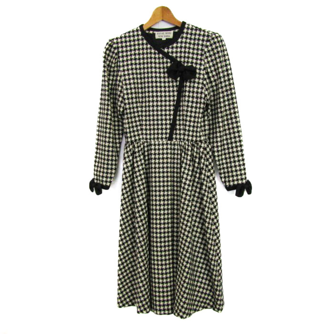 HANAE MORI - ハナエモリ ワンピース トップス 長袖 チェック柄 HANAE MORI - ハナエモリ ワンピース トップス 長袖 チェック柄