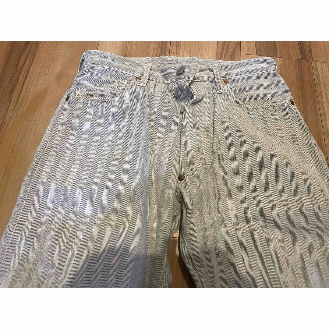 EVISU - サイズ33 2007 ピンクカモメ ストライプ チノ エヴィス EVISU - サイズ33 2007 ピンクカモメ ストライプ チノ エヴィス