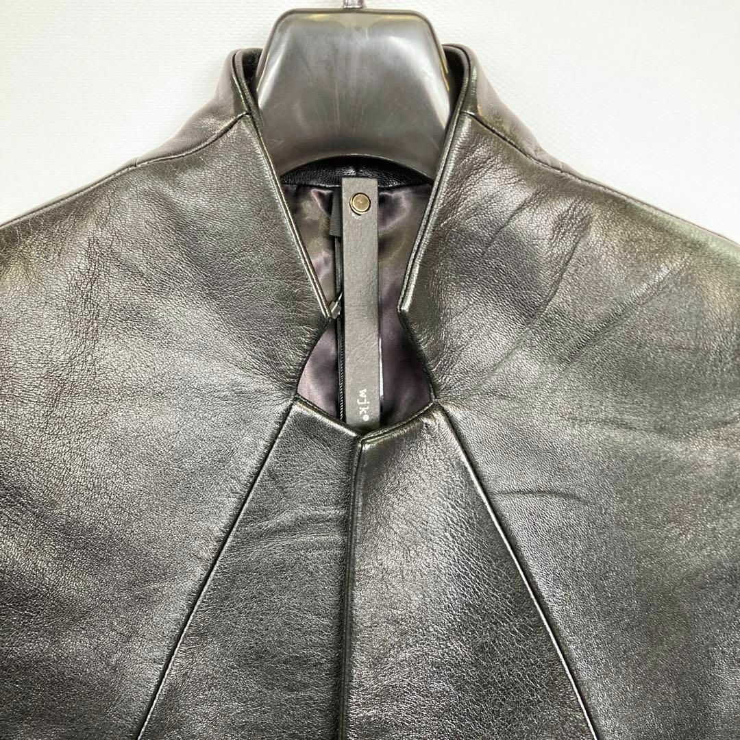wjk - W116 wjk seam jacket レザージャケット 羊革 ブラック S wjk - W116 wjk seam jacket レザージャケット 羊革 ブラック S