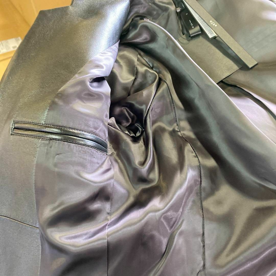 wjk - W116 wjk seam jacket レザージャケット 羊革 ブラック S wjk - W116 wjk seam jacket レザージャケット 羊革 ブラック S