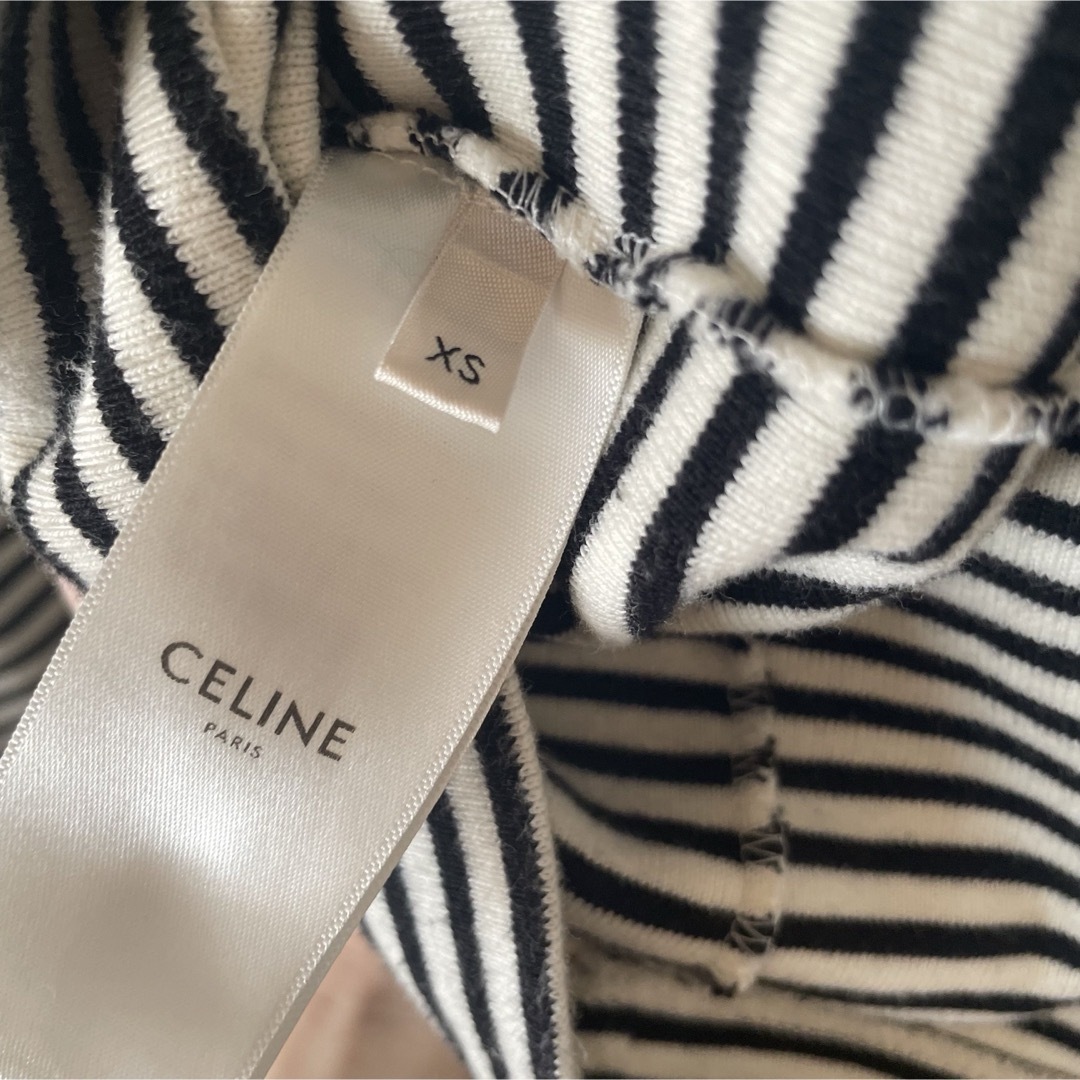 CELINE - CELINE 白黒ストライプ 長袖Tシャツの通販 by 値下げ CELINE - CELINE 白黒ストライプ 長袖Tシャツの通販 by 値下げ