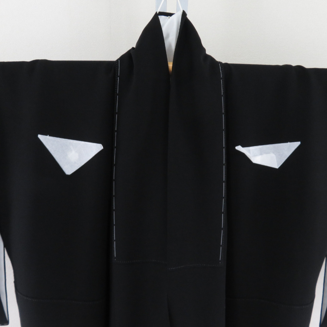 喪服 冬用 セット「着物 帯 襦袢 帯揚げ帯締め」正絹 黒色 五三 喪服 冬用 セット「着物 帯 襦袢 帯揚げ帯締め」正絹 黒色 五三
