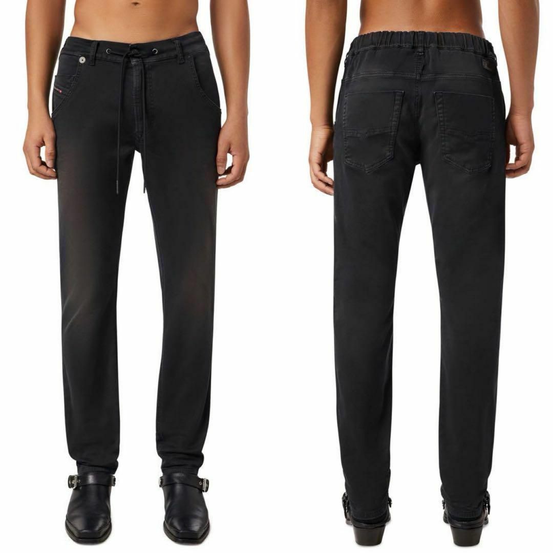 DIESEL - 未使用級 DIESEL KROOLEY ジョグジーンズ USED加工 黒 DIESEL - 未使用級 DIESEL KROOLEY ジョグジーンズ USED加工 黒