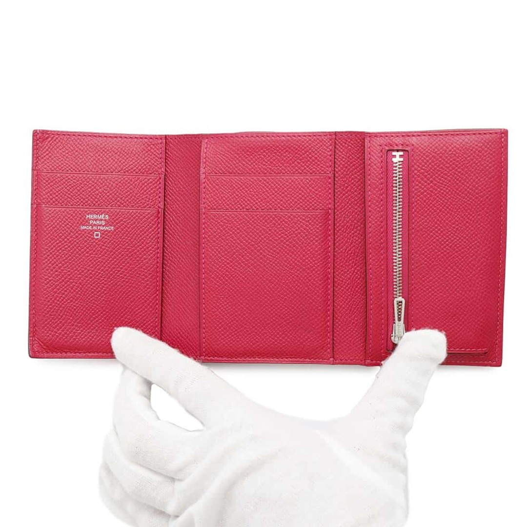HERMES - エルメス 三つ折り財布 ベアン コンビネ タッチ ローズ HERMES - エルメス 三つ折り財布 ベアン コンビネ タッチ ローズ