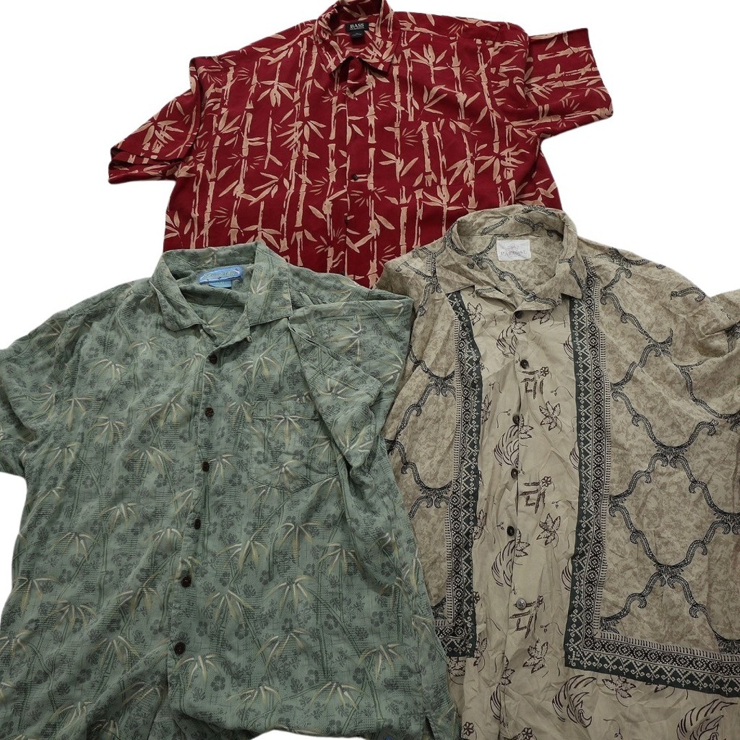 古着卸 まとめ売り シルク系 アロハシャツ 半袖シャツ 10枚 古着卸 まとめ売り シルク系 アロハシャツ 半袖シャツ 10枚