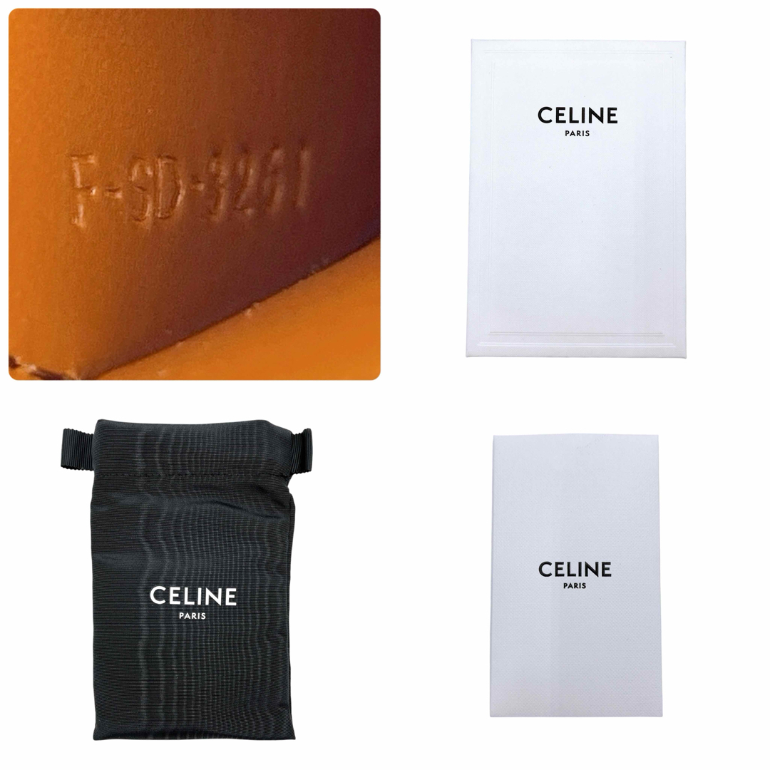CELINE - 極美品 セリーヌ レザー ミラー 手鏡 茶 ブラウン 銀 CELINE - 極美品 セリーヌ レザー ミラー 手鏡 茶 ブラウン 銀