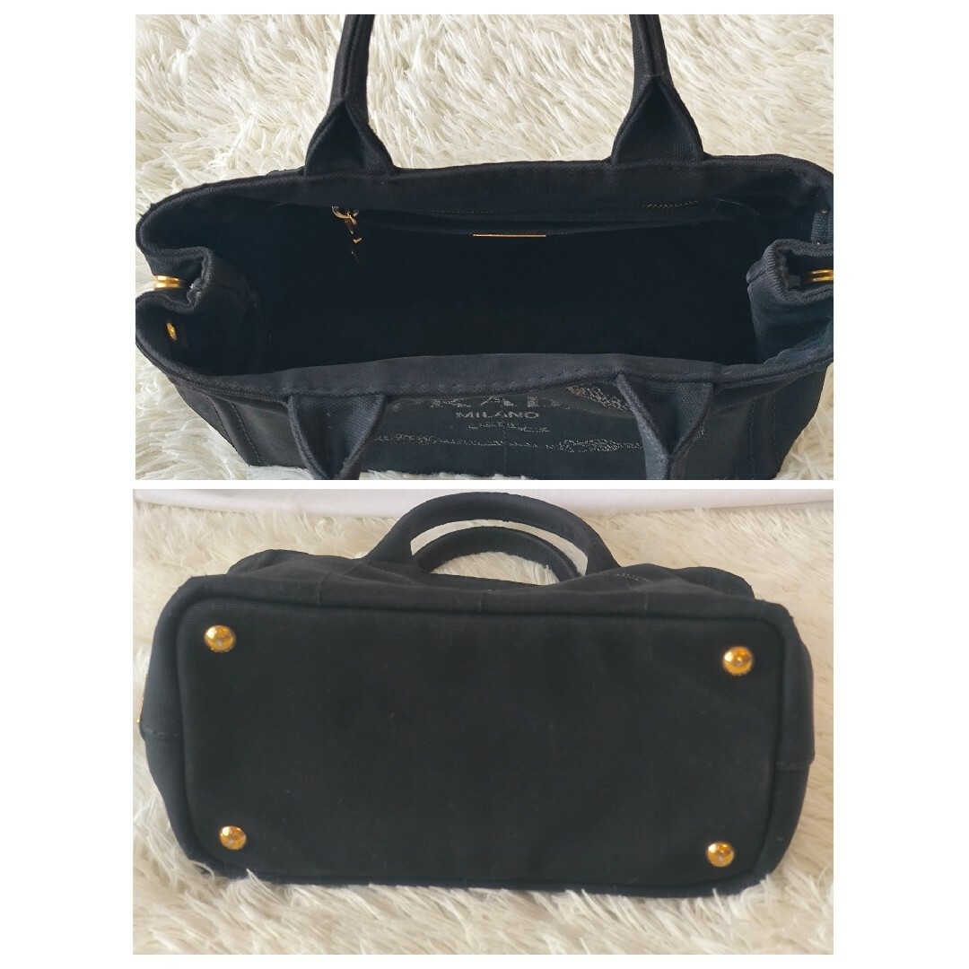 PRADA - PRADA プラダ カナパ S トートバック ブラック 黒 PRADA - PRADA プラダ カナパ S トートバック ブラック 黒