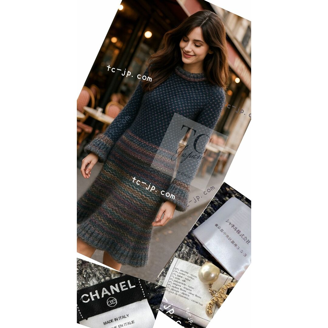 CHANEL - シャネル ワンピース CHANEL ネイビー メタリック CHANEL - シャネル ワンピース CHANEL ネイビー メタリック