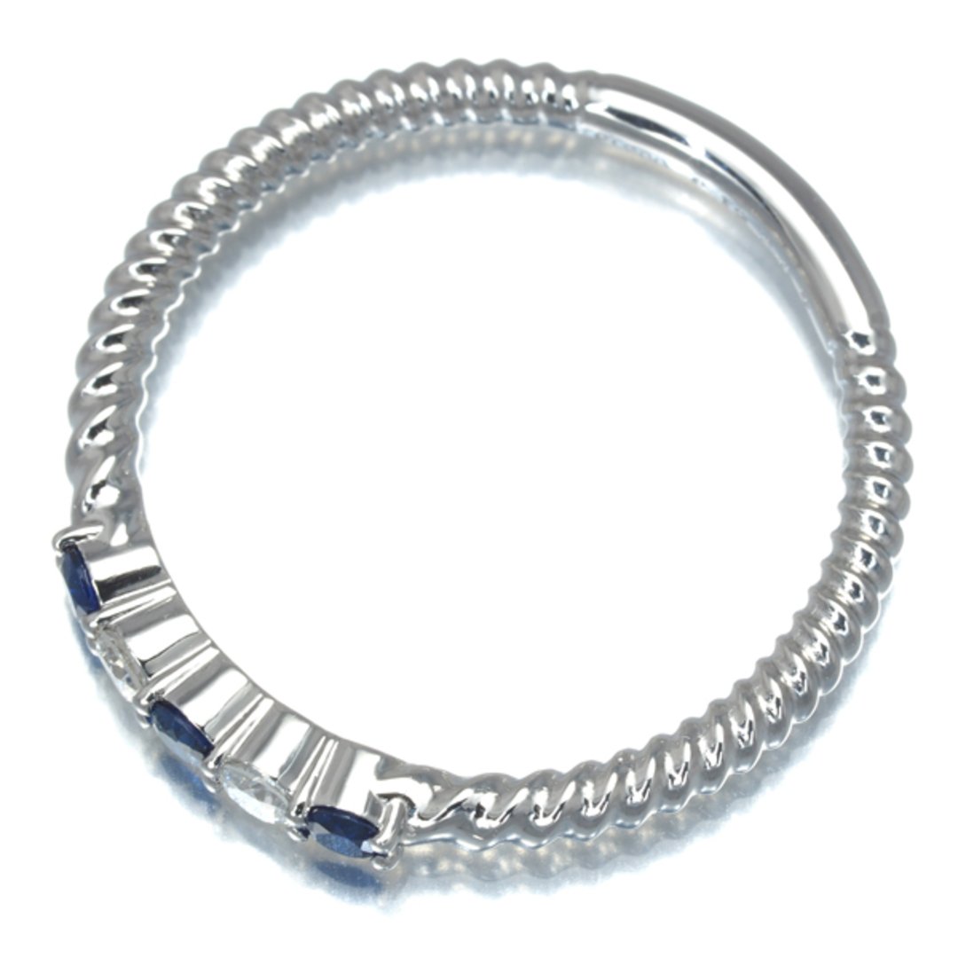 サファイア 0.12ct ダイヤ ダイヤモンド 0.07ct リング Pt900 の サファイア 0.12ct ダイヤ ダイヤモンド 0.07ct リング Pt900 の