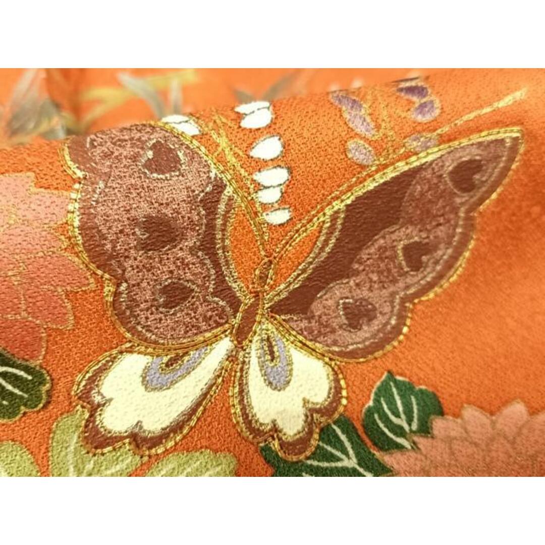 平和屋着物□豪華振袖 駒刺繍 花蝶文 金彩 正絹 逸品 AAAQ3136zg 平和屋着物□豪華振袖 駒刺繍 花蝶文 金彩 正絹 逸品 AAAQ3136zg