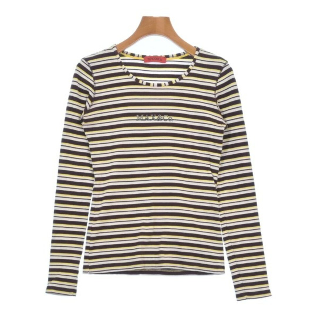 Max & Co. - MAX&CO. Tシャツ・カットソー S 茶x黄x白(ボーダー Max & Co. - MAX&CO. Tシャツ・カットソー S 茶x黄x白(ボーダー