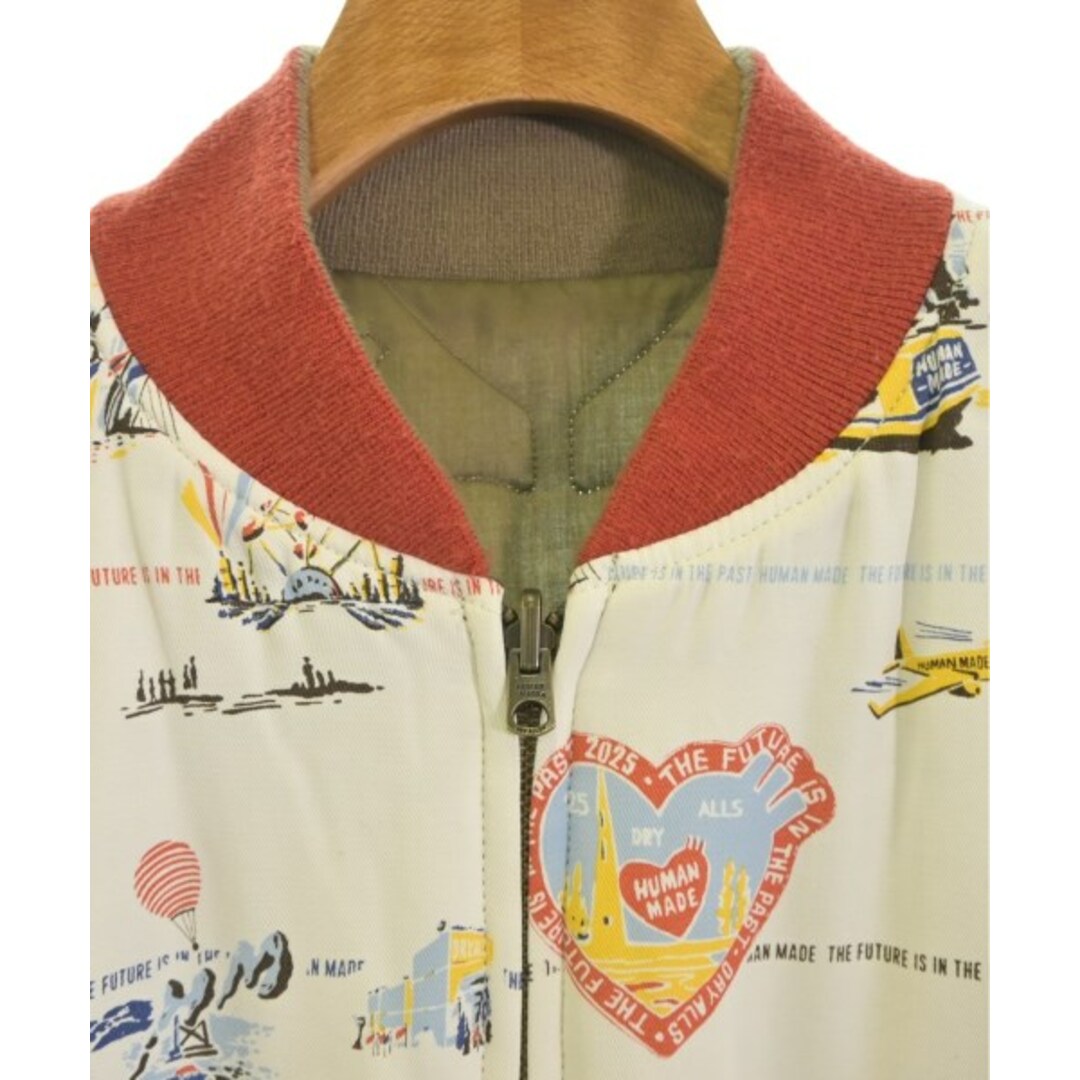 HUMAN MADE - HUMAN MADE ヒューマンメイド ブルゾン L 白x赤x黄 HUMAN MADE - HUMAN MADE ヒューマンメイド ブルゾン L 白x赤x黄