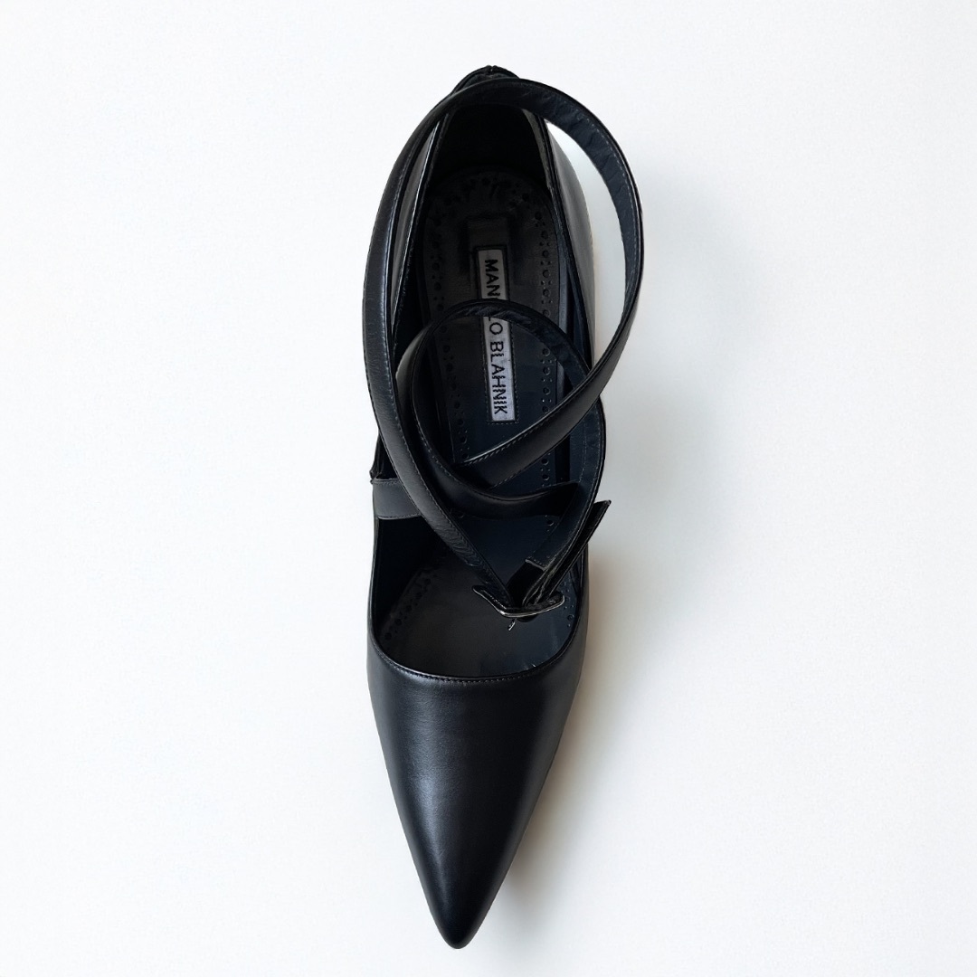 MANOLO BLAHNIK - 【未使用】マノロブラニク ATADA 105 ブラック MANOLO BLAHNIK - 【未使用】マノロブラニク ATADA 105 ブラック