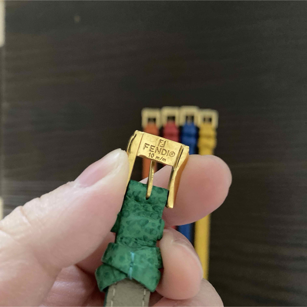 FENDI - FENDI レザーベルト 10mm オレンジ、赤のみ(腕時計用)の FENDI - FENDI レザーベルト 10mm オレンジ、赤のみ(腕時計用)の
