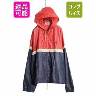 70s 80s ラコステ フルジップ ナイロン フード パーカー 70s 80s ラコステ フルジップ ナイロン フード パーカー