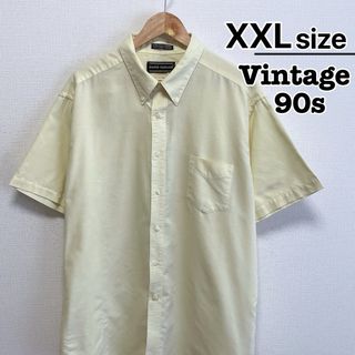 VINTAGE - USA古着 90s 半袖シャツ XXL ライトイエロー DAVID VINTAGE - USA古着 90s 半袖シャツ XXL ライトイエロー DAVID