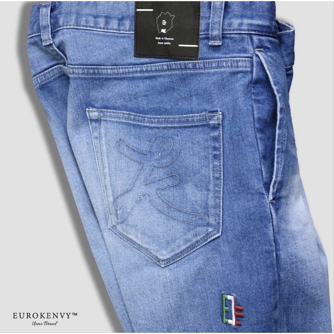 美品!】EUROKENVY ユーロケンビー デニムスラックス デニム L 美品!】EUROKENVY ユーロケンビー デニムスラックス デニム L