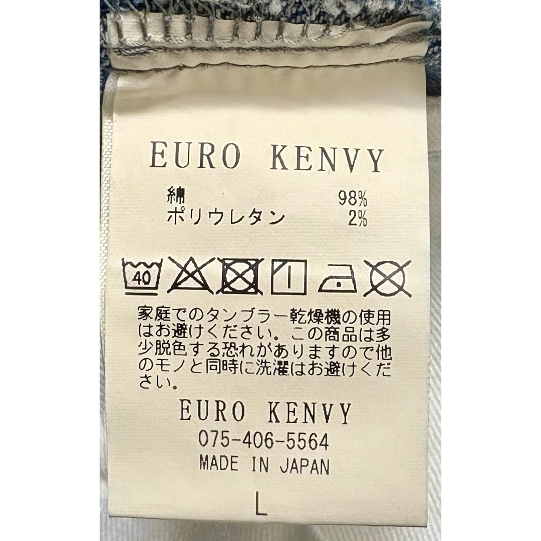 美品!】EUROKENVY ユーロケンビー デニムスラックス デニム L 美品!】EUROKENVY ユーロケンビー デニムスラックス デニム L