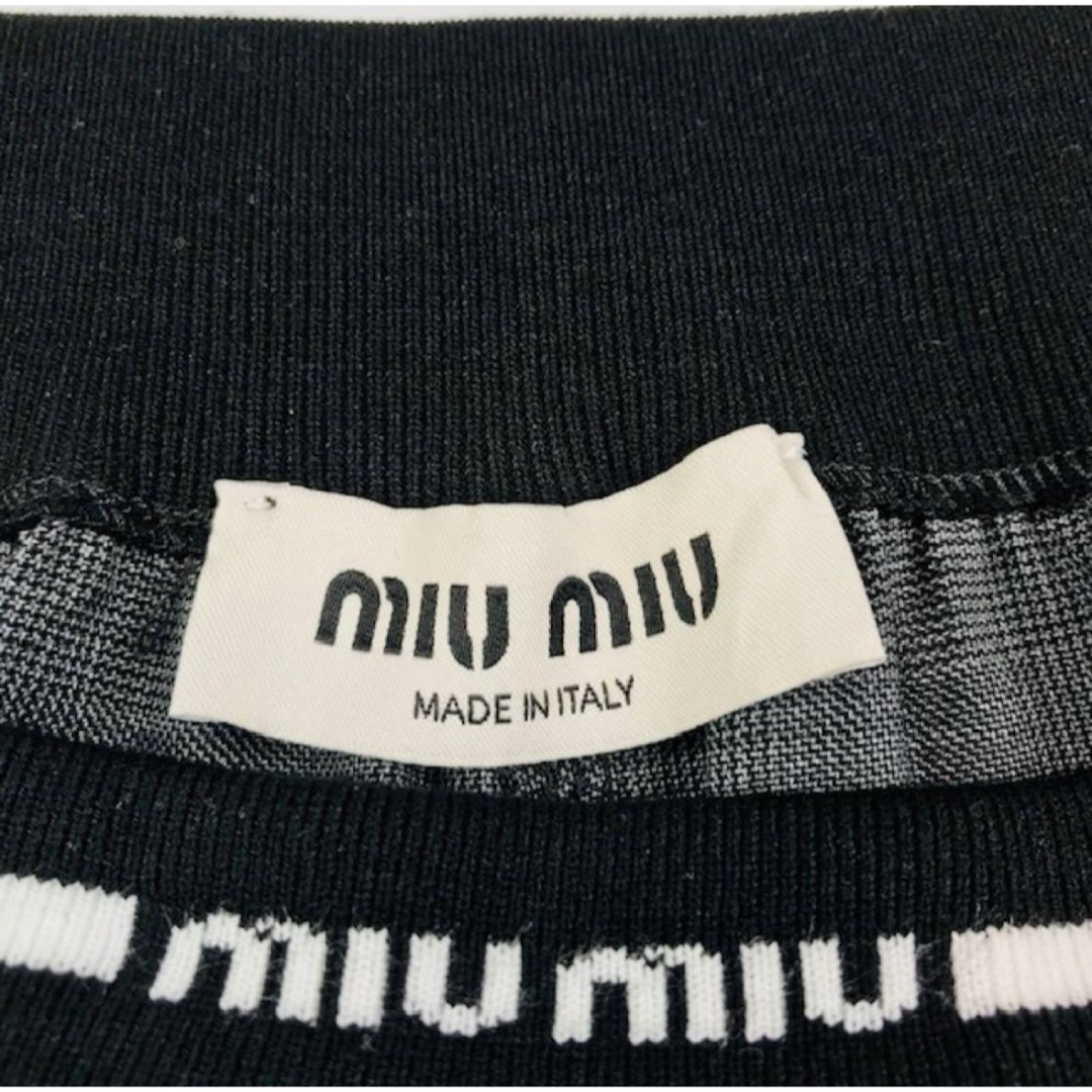 MIU MIU - 極美品☆ミュウミュウ・インターシャ編みロゴ MIU MIU - 極美品☆ミュウミュウ・インターシャ編みロゴ