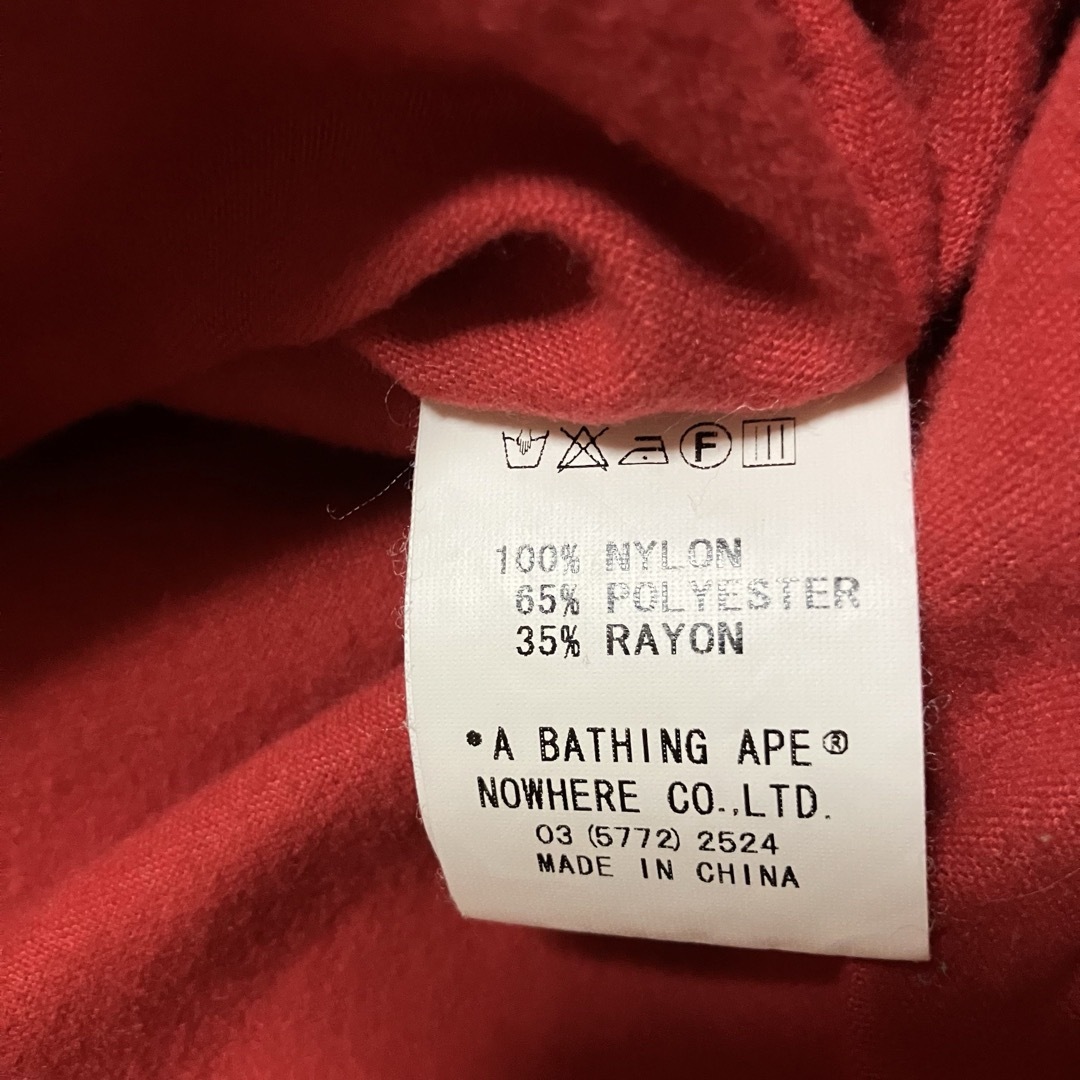 A BATHING APE - 希少 アベイシングエイプ レッド 総柄 コーチ A BATHING APE - 希少 アベイシングエイプ レッド 総柄 コーチ