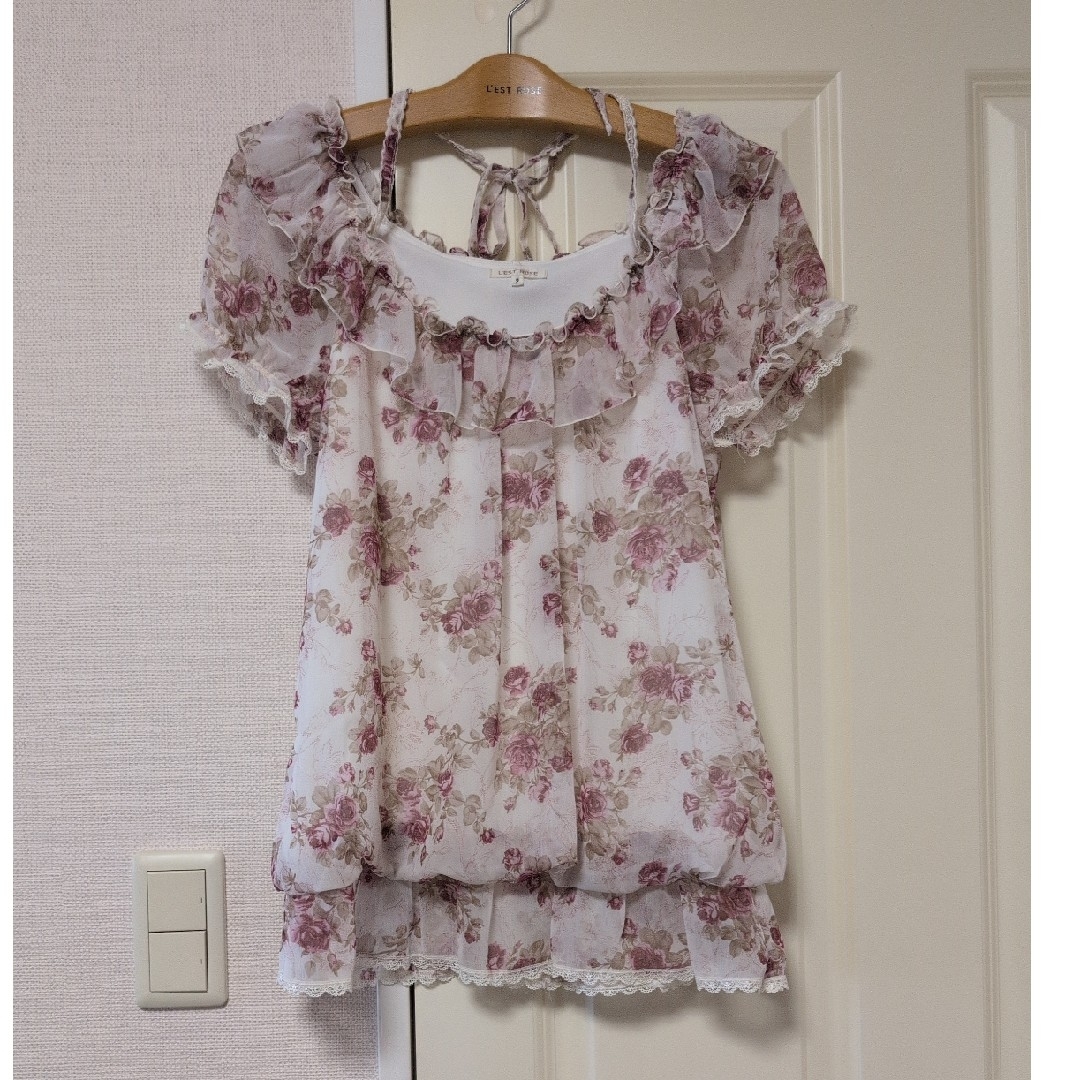 L'EST ROSE - レストローズ花柄セットアップの通販 by コラ L'EST ROSE - レストローズ花柄セットアップの通販 by コラ