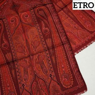ETRO - ☆ETRO☆ ストール ペイズリー柄 ウール混 ワインレッド ETRO - ☆ETRO☆ ストール ペイズリー柄 ウール混 ワインレッド