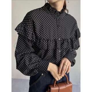美品】BELPER ジャガード シャツ ジャケット ベルト リボン 美品】BELPER ジャガード シャツ ジャケット ベルト リボン